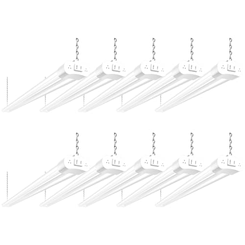 10 Pack 4FT Linkable LED Utility Light Fixture, 4400lm, 42W, 5000K ...
