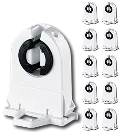 10 Pack - BJB T8-T12 Lamp Holder UL Non-Shunted Push-Through Snap In ...