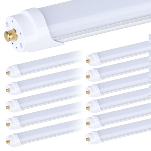 12-Pack, 8 Foot LED Bulbs, 100W 15000lm 6000K Cold White, Super Bright ...