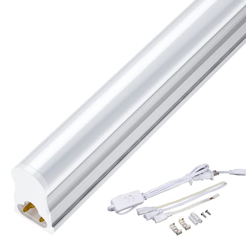 12-Pack LED T5 Integrated Single Light Fixture 4FT, 20W 2200lm, 6500K ...