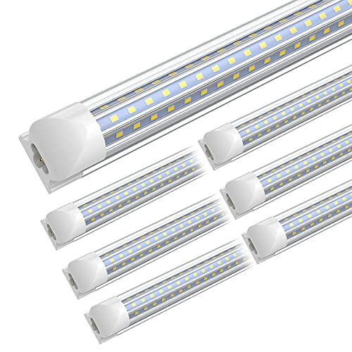 4FT LED Shop Light, T8 D-Shape Triple Rows 48W 5000K Daylight ...