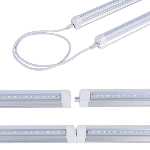 5ft LED Shop Light Fixture, Linkable 6000K Daylight White Tube Light ...