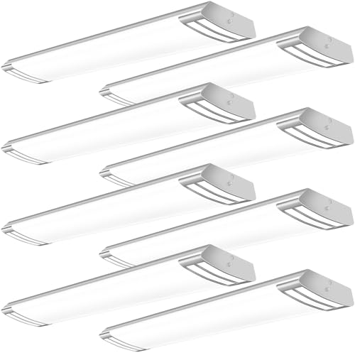 ANTLUX 4FT LED Flush Mount Puff Lights, 40W 4500LM Linear Light, 5000K ...