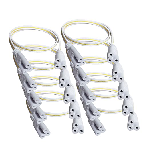 Faoyliye T5 T8 Tube Connector Cords 3 Pin Extension Power Cord 10
