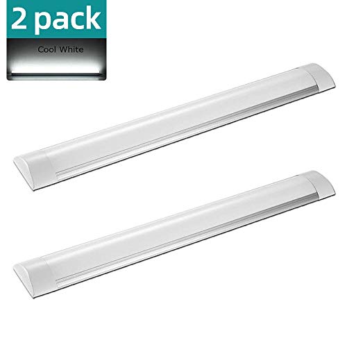 Flushmount Linear LED Ceiling Light, 20W 2 Foot LED Tube Light Fixture ...