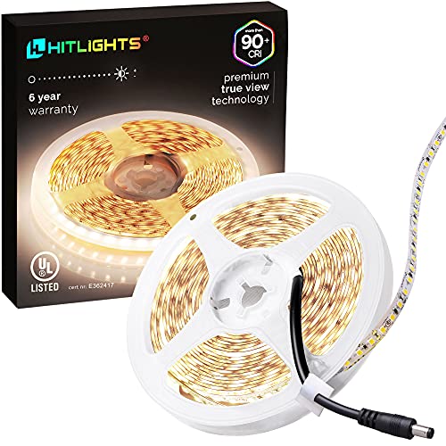 HitLights Neutral White LED Strip Lights, UL-Listed Premium High ...