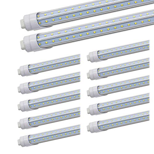 JESLED T8/T10/T12 R17D/HO 8FT LED Tube Light Bulbs, Rotate V shaped LED ...