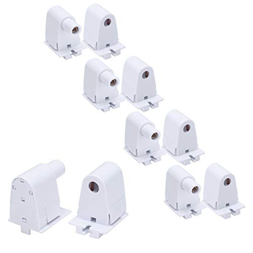 JOMITOP 5 Pairs Tombstone Base Holder Socket Connector with T8 Single ...