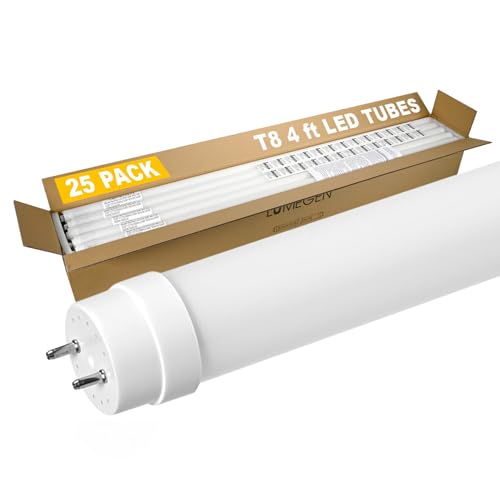 LumeGen 4Ft LED T8 Tubes - High Energy Efficiency, Double Ended Power - 5000K, 1600 Lumens, 9.5W ...