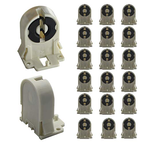 Pack of 20, Double Hole Screw Fixing T8 Light LED Bulb Socket Lamp ...