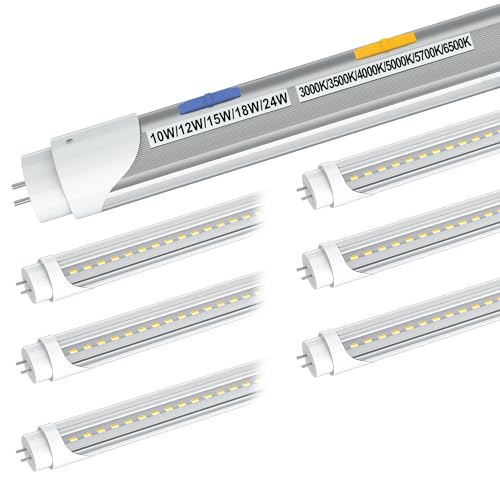 T8 LED Bulbs 4 Foot, Hybrid Type A+B Bulbs, 4FT Tube Lights 6CCT 3000K ...