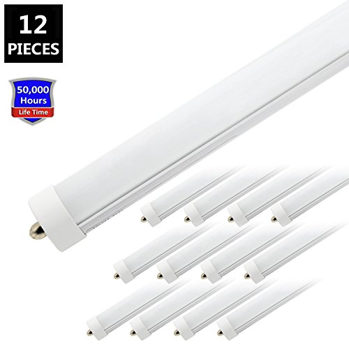 T8/T10/T12 8 Foot LED Light Tubes, Single Pin Fa8 LED 8FT Bulbs for ...