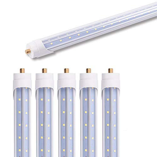 WAHADI 6-Pack 6FT 40W T8 LED Tube Light Daylight White 6000k with Dual ...