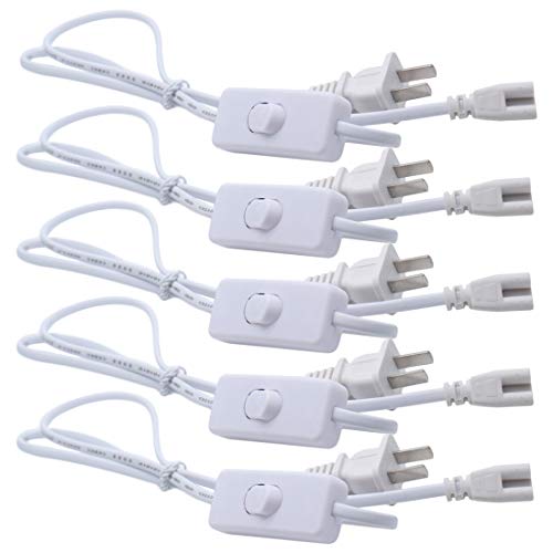 Xiaoyztan 5 Pcs T5/T8 LED Power Cord with ON/OFF Switch, 3.28Ft Length ...