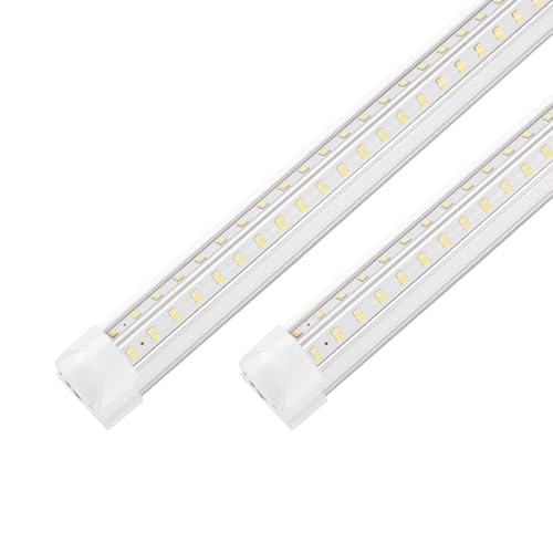 XLNYUUI 2 Pack LED Shop Lights,4FT 50W 7000LM 6500K,V Shape,Clear Cover ...